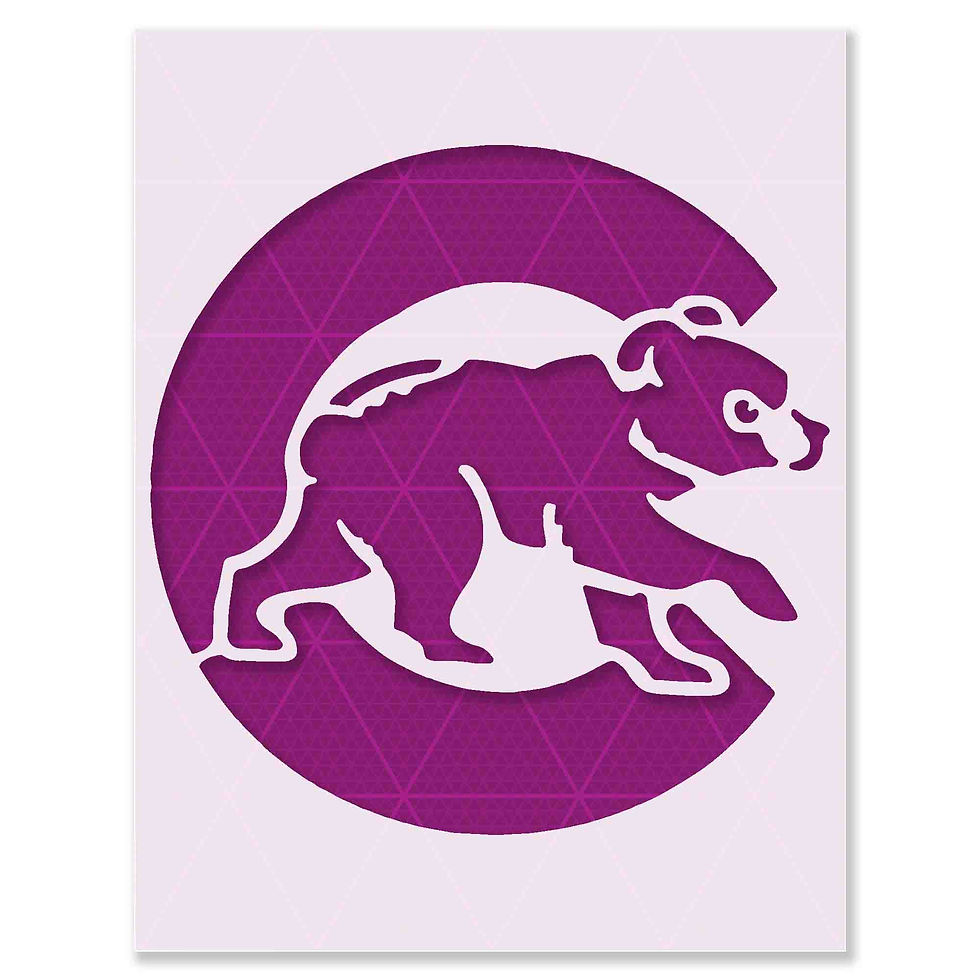 CHICAGO CUBS BEAR STENCIL | Lazy Stencils