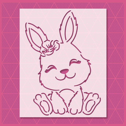 CUTE BUNNY STENCIL | Lazy Stencils