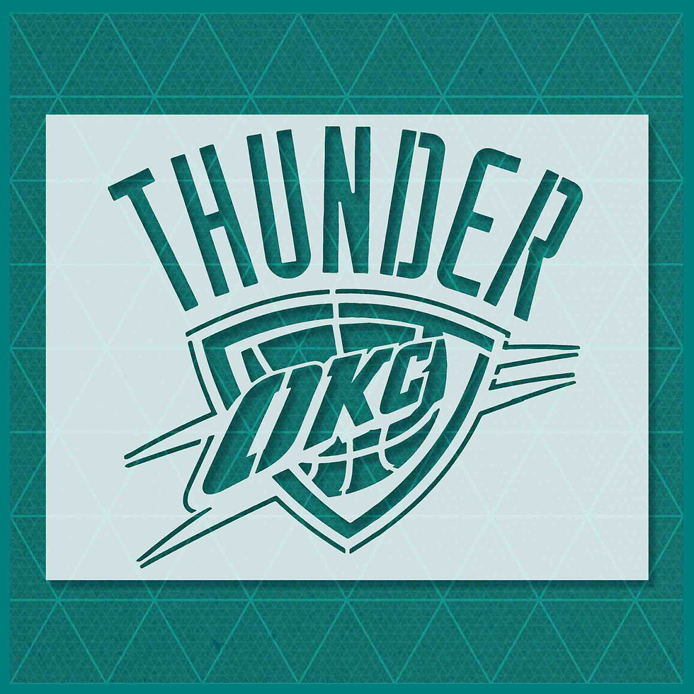 THUNDER OKC STENCIL | Lazy Stencils