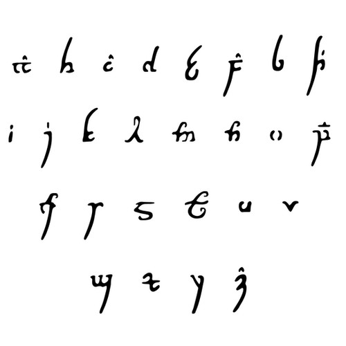 HOBBIT ELF FONT ALPHABET STENCIL | Lazy Stencils