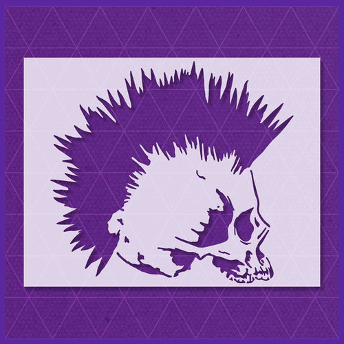 PUNK SKULL STENCIL | Lazy Stencils