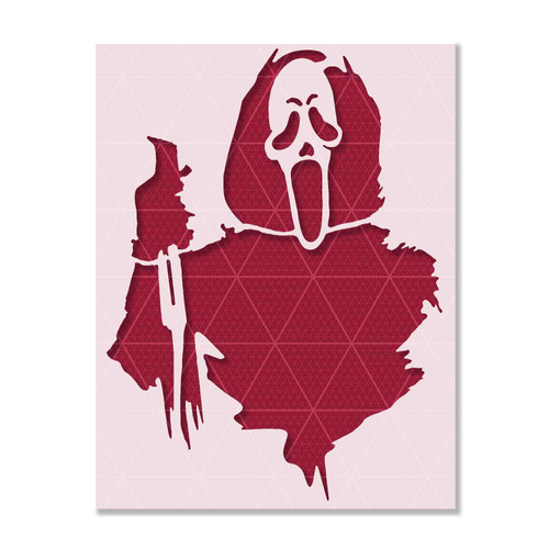 GHOSTFACE STENCIL | Lazy Stencils