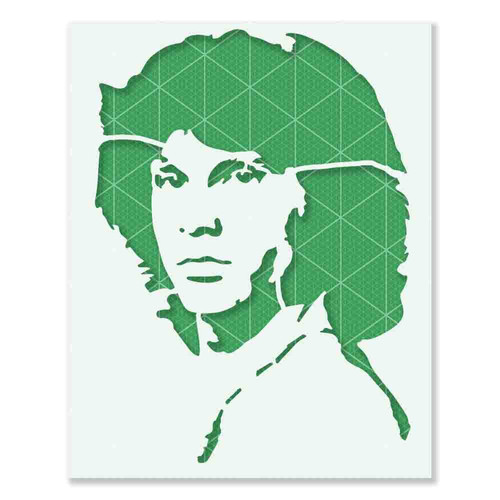 JIM MORRISON STENCIL | Lazy Stencils