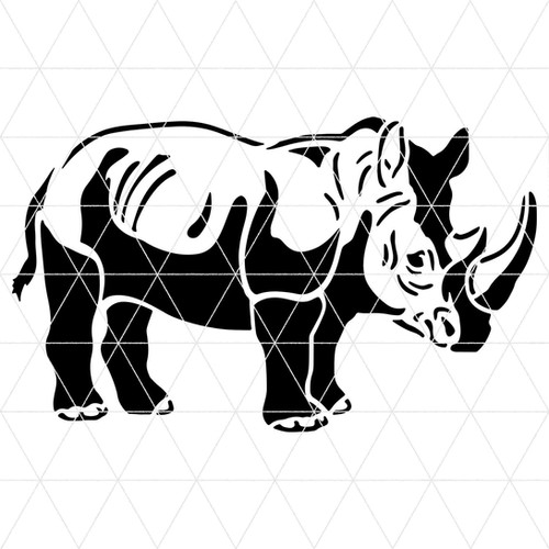 RHINO STENCIL | Lazy Stencils