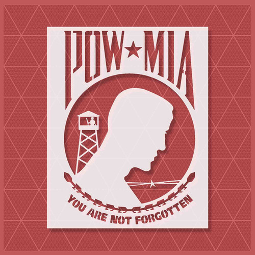 POW MIA STENCIL | Lazy Stencils