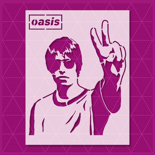 OASIS ROCK BAND STENCIL