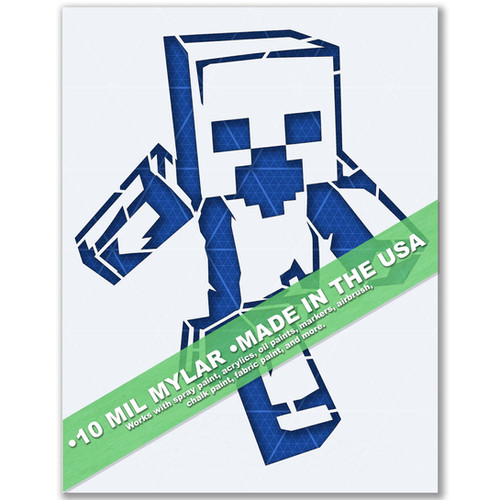 MINECRAFT CREEPER STENCIL | Lazy Stencils