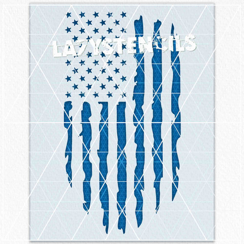 AMERICAN FLAG STENCIL | Lazy Stencils