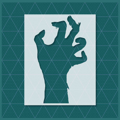 ZOMBIE HAND STENCIL | Lazy Stencils