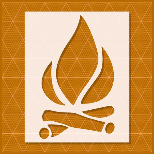 CAMPFIRE STENCIL | Lazy Stencils