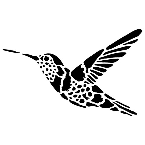 HUMMINGBIRD STENCIL | Lazy Stencils