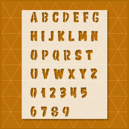 HALLOWEEN LETTERS STENCIL | Lazy Stencils