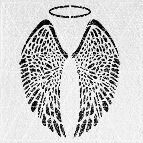 ANGEL WINGS STENCIL | Lazy Stencils
