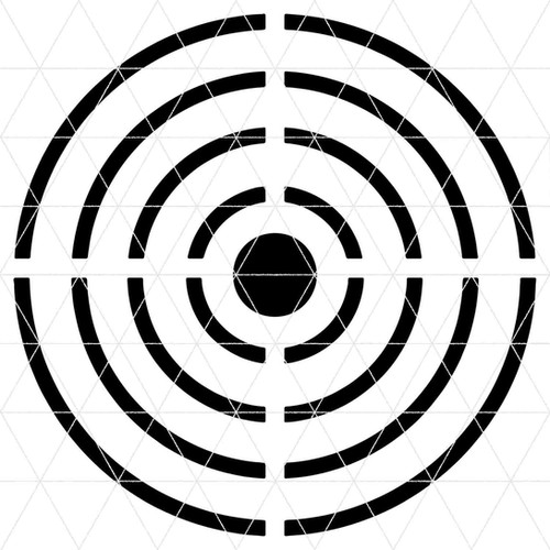 BULLSEYE TARGET STENCIL | Lazy Stencils