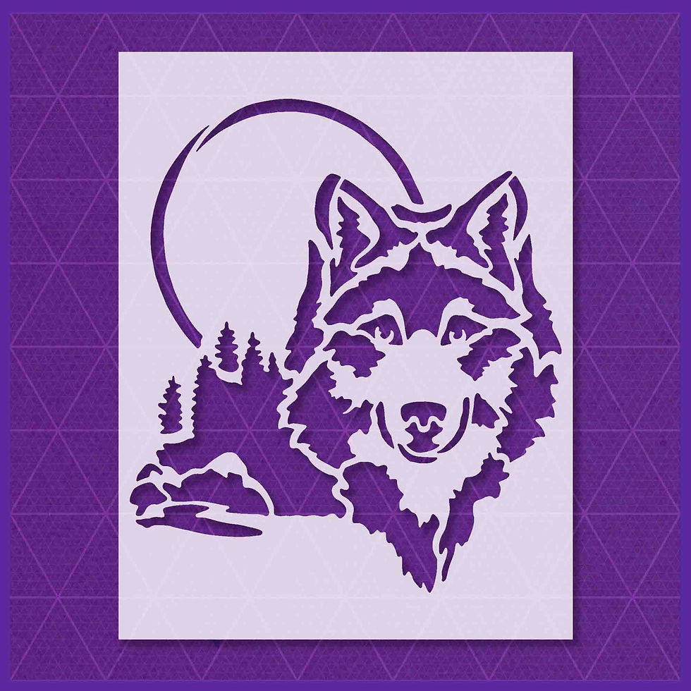 WOLF STENCIL