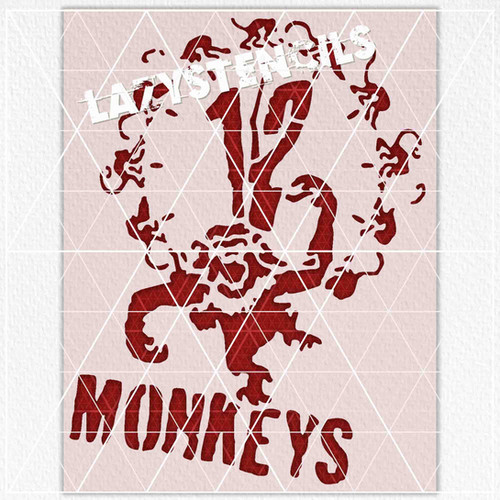 12 MONKEYS STENCIL | Lazy Stencils