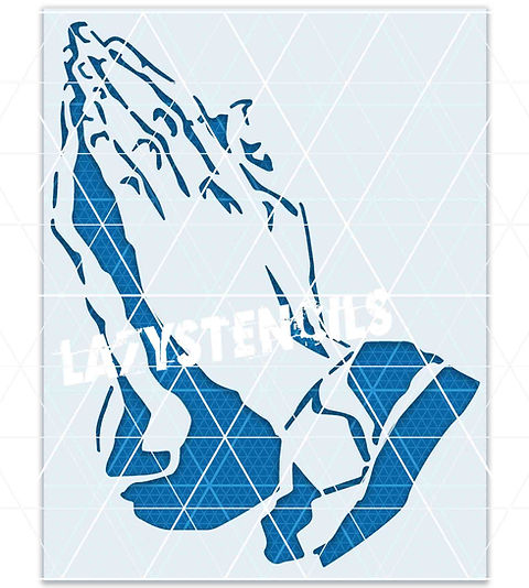 praying hands stencil