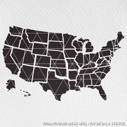 USA STATES STENCIL | Lazy Stencils