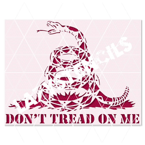 DONT TREAD ON ME STENCIL | Lazy Stencils
