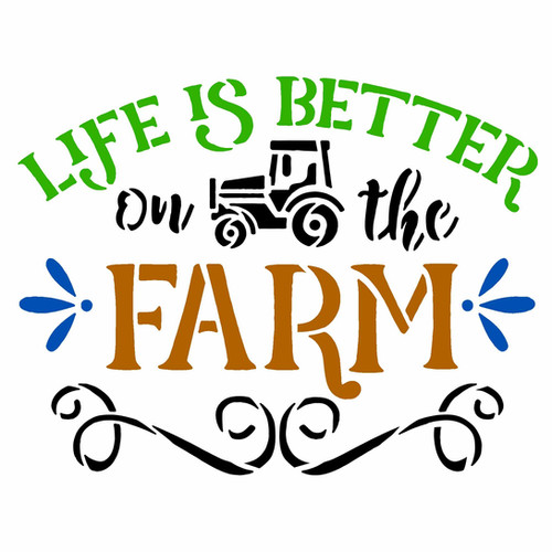 FARM TRACTOR STENCIL | Lazy Stencils