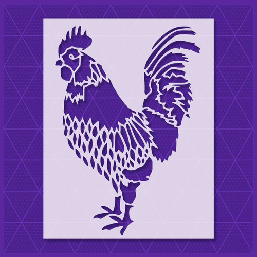 ROOSTER STENCIL | Lazy Stencils