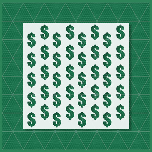 DOLLAR SIGNS STENCIL | Lazy Stencils