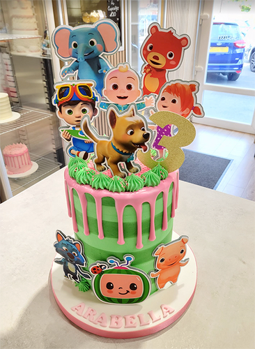 Stripe Cocomelon Drip Cake 🍉 | create-a-cake