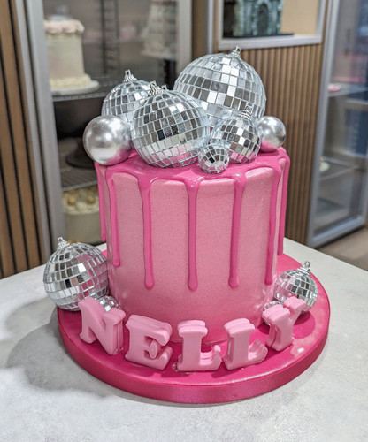 Disco Ball Drip Cake 🪩💞 | create-a-cake