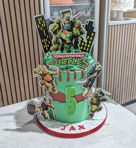 Teenage Mutant Ninja Turtles Fault Line, Drip Cake 💚 | create-a-cake