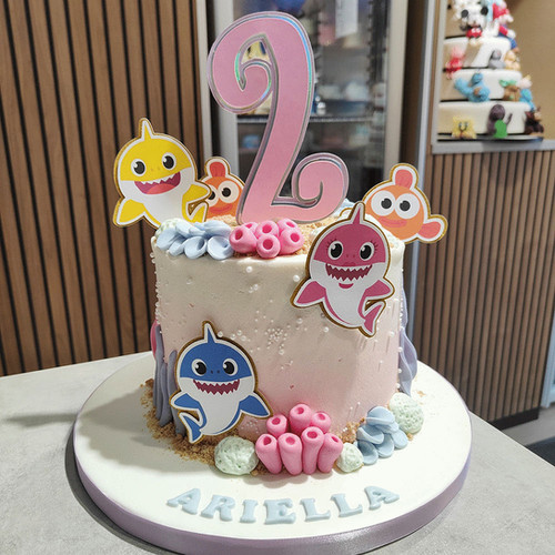 Girly Baby Shark Cake💕🦈 | create-a-cake