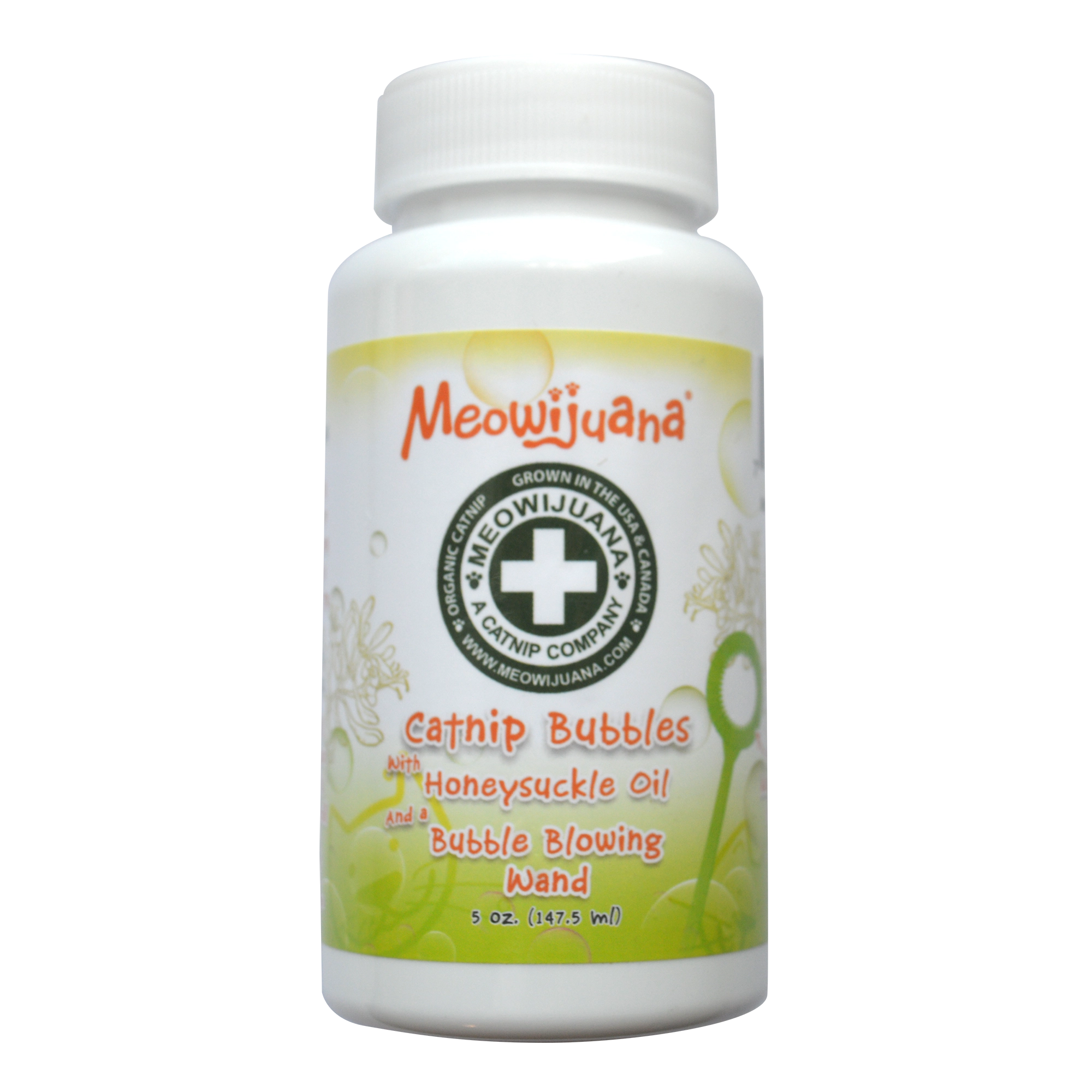 Meowijuana Catnip and Honeysuckle Bubbles for Cats | Kittyglitz