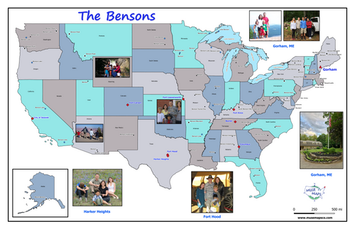 Family map with color scheme #4 | MuseMaps