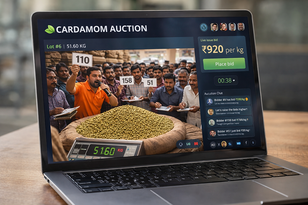 Cardamom Auction : How It Works & Why Auction Cardamom Is Premium Quality