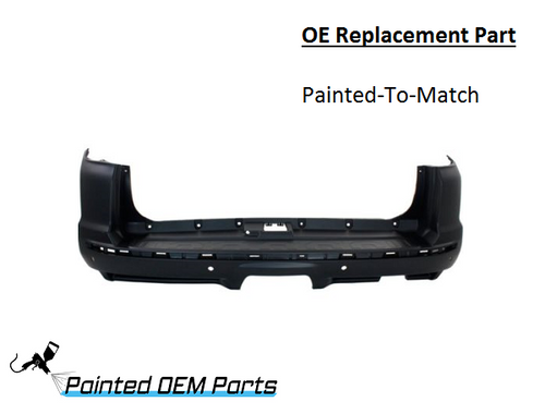 Painted 2014-2024 Toyota 4Runner Rear Bumper Cover | OE Replacement