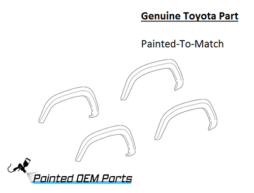 Painted 2016-2023 Toyota Tacoma Fender Flare Set (4) | Genuine OEM