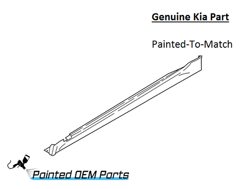 Painted 2018-2021 Kia Stinger Side Skirt Rocker Molding | Genuine OEM