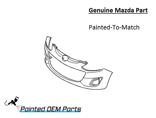 Painted 2011-2014 Mazda 2 Mazda2 Front Bumper Cover | Genuine OEM