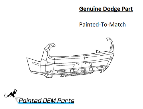 Painted 2015-2023 Dodge Challenger Rear Bumper Cover | Genuine OEM