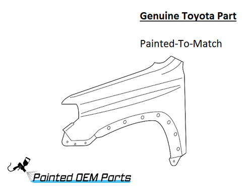 Painted 2014-2024 Toyota 4Runner Front Fender | Genuine OEM