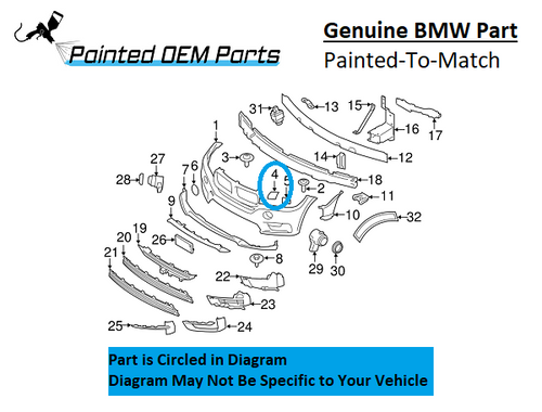 Painted 2014-2018 BMW X5 Headlamp Washer Cover | Genuine OEM