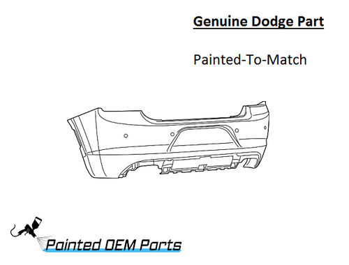 Painted 2015-2023 Dodge Charger Rear Bumper Cover | Genuine OEM