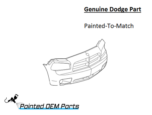 Painted 2006-2010 Dodge Charger Front Bumper Cover | Genuine OEM