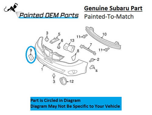 Painted 2011-2014 Subaru Impreza WRX Front Tow Hook Cover | Genuine OEM