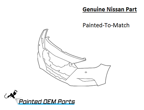 Painted 2016-2018 Nissan Maxima Front Bumper Cover | Genuine OEM