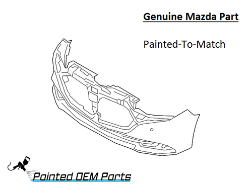 Painted 2019-2025 Mazda 3 Mazda3 Front Bumper Cover | Genuine OEM