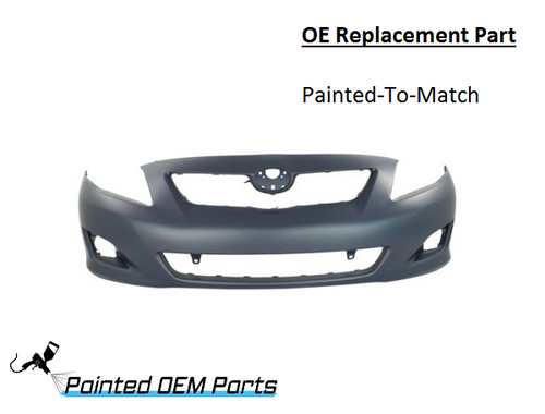 Painted 2009 2010 Toyota Corolla Front Bumper Cover OE Replacement