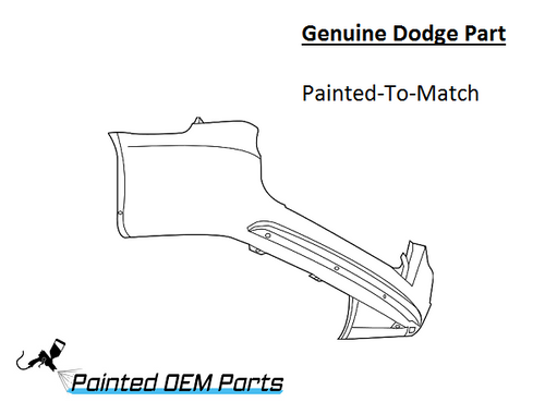 Painted 2011-2020 Dodge Grand Caravan Rear Bumper Cover | Genuine OEM