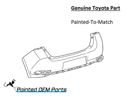 Painted 2017-2018 Toyota Corolla iM Rear Bumper Cover | Genuine OEM