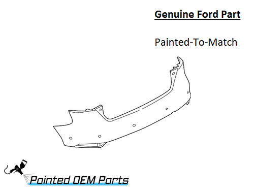 Painted 2015-2018 Ford Focus Rear Bumper Cover | Genuine OEM