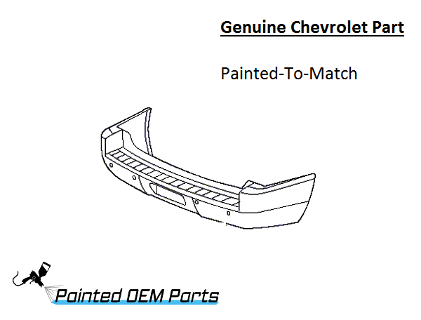 Painted 2007-2014 Chevrolet Tahoe Rear Bumper Cover | Genuine OEM